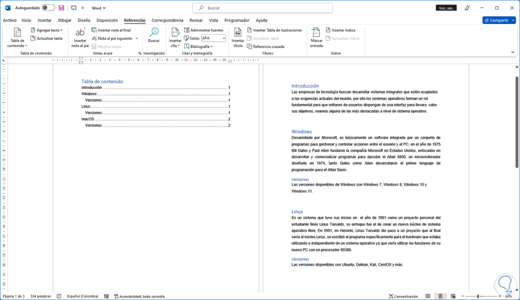 Cómo Hacer Un índice Automático En Word